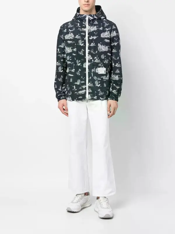 Woolrich Graphic Print Ripstop Windbreaker