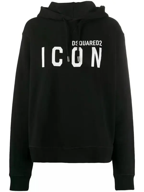 Dsquared2 Icon Cotton Hoodie - Black