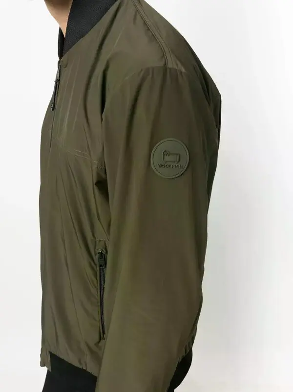 Woolrich Logo-patch Zip-up Bomber Jacket