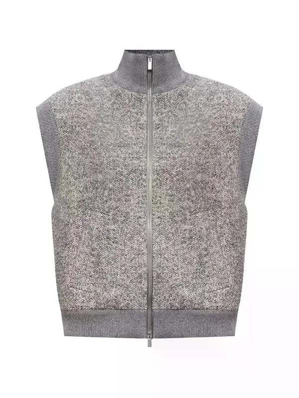 Peserico Sequin-embellished Bouclé Jacket - Grey