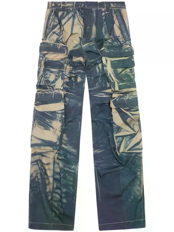 DIESEL® P-hugh Crease-effect Cargo Trousers - Blue