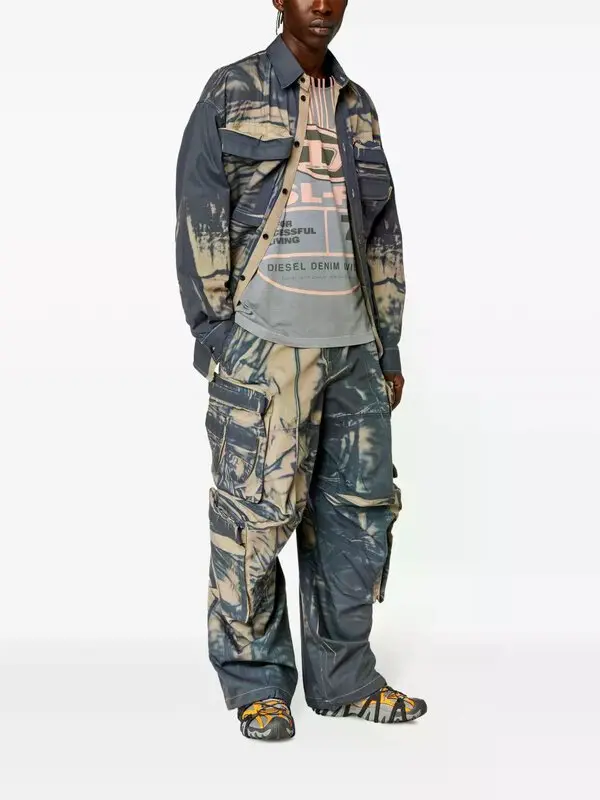 DIESEL® P-hugh Crease-effect Cargo Trousers