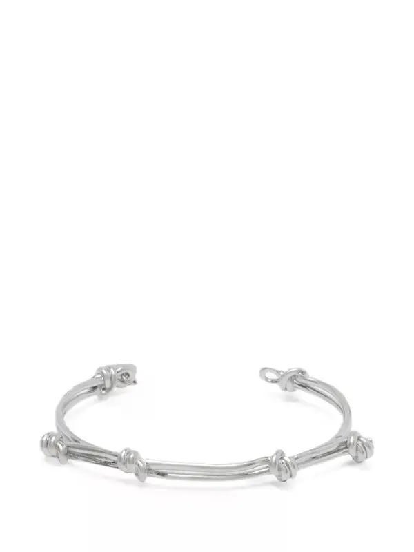 MAISON MARGIELA Knot-detail Cuff Bracelet - Silver