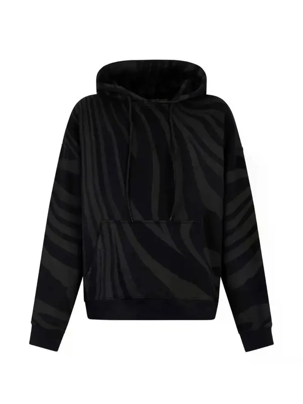 Roberto Cavalli Zebra-print Hoodie - Black