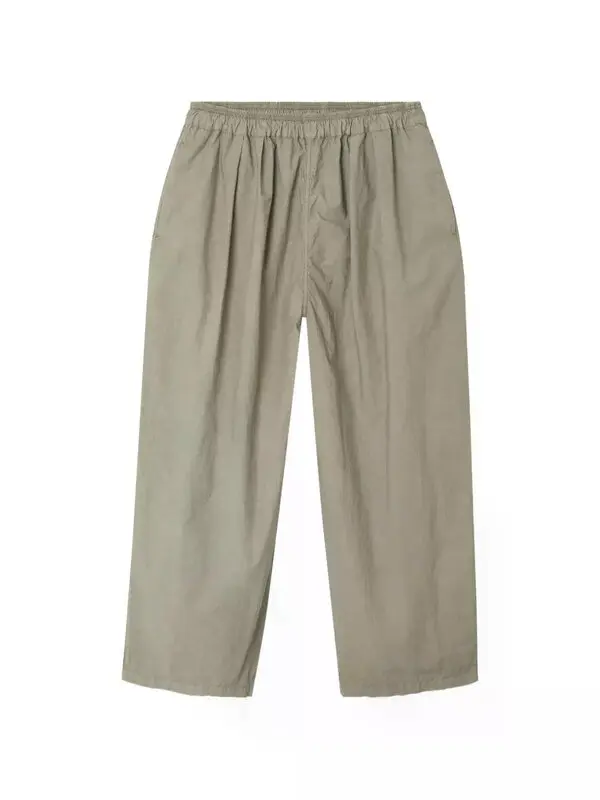 American Vintage Bailow Wide-leg Cotton Trousers - Green