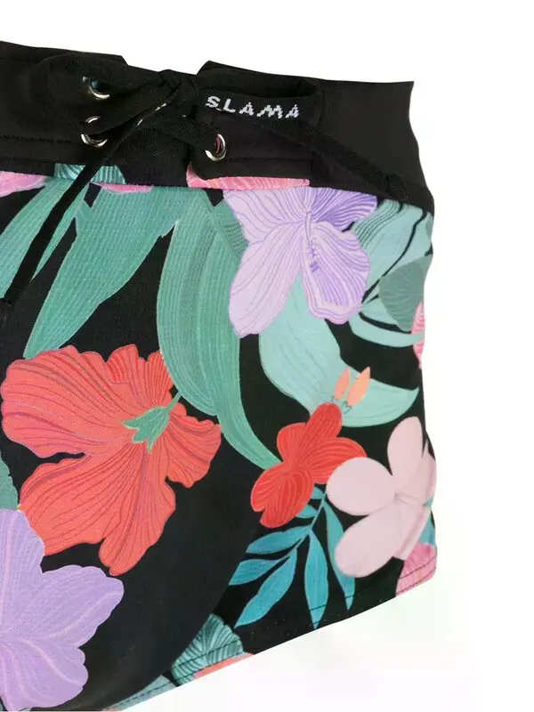 AMIR SLAMA Print Hibiscus Swimming Trunks