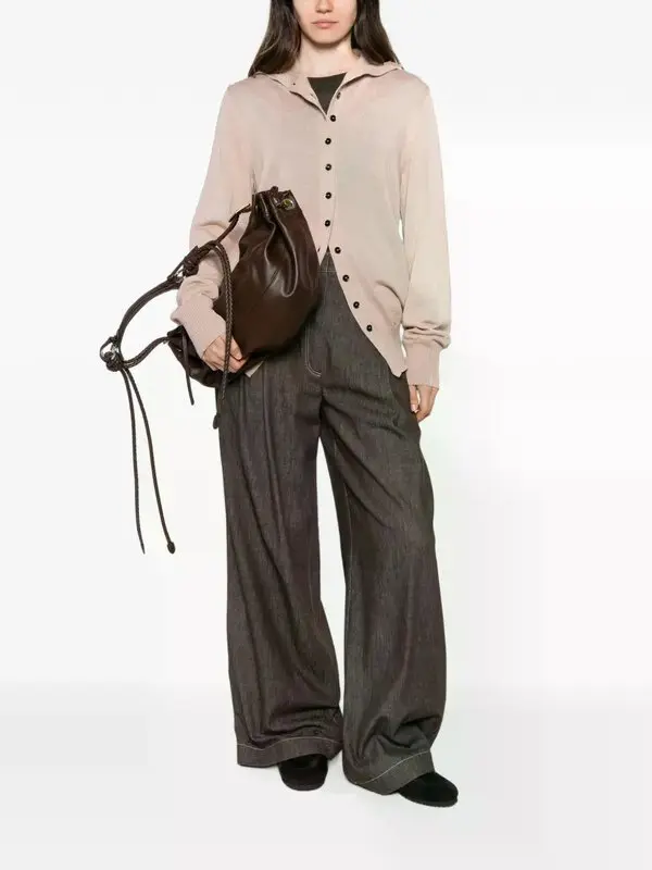 Liviana Conti High-neck Button-up Cardigan