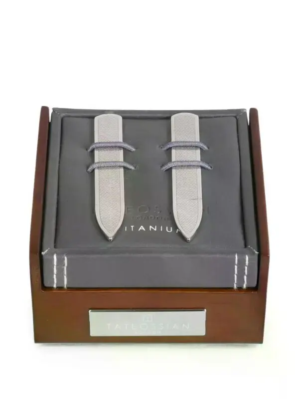 Tateossian Engraved-logo Blades