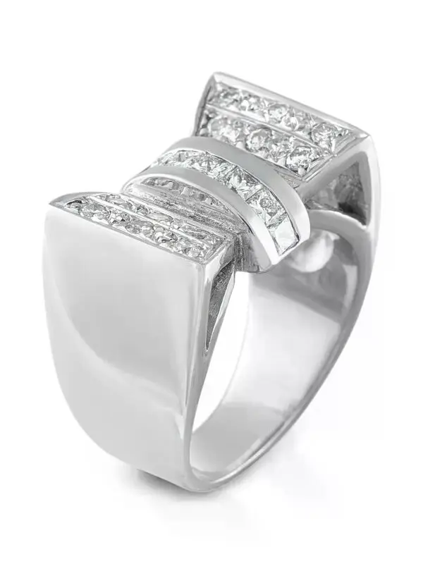 LB EXCLUSIVE Diamond Bow Ring - Silver