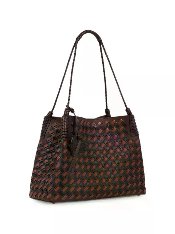 Etro Medium Libra Tote Bag In Woven Leather