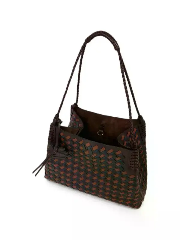 Etro Medium Libra Tote Bag In Woven Leather