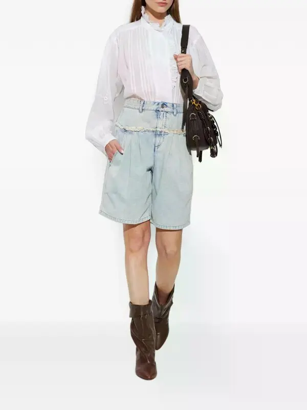 MARANT ETOILE Ruffled Broderie Anglaise Shirt