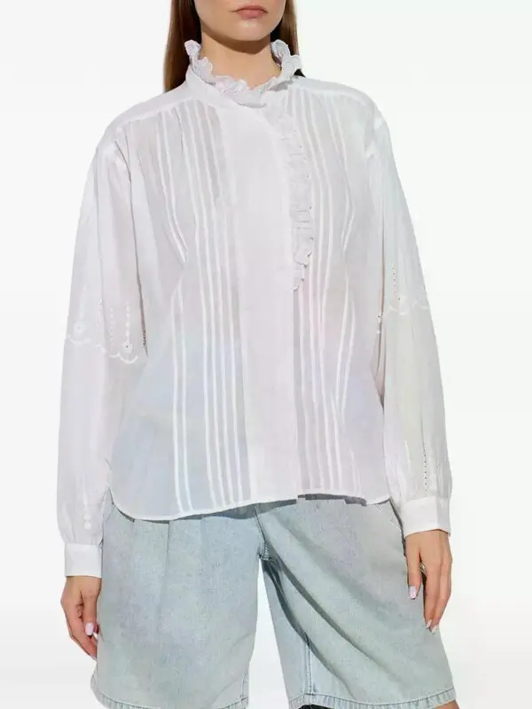 MARANT ETOILE Ruffled Broderie Anglaise Shirt