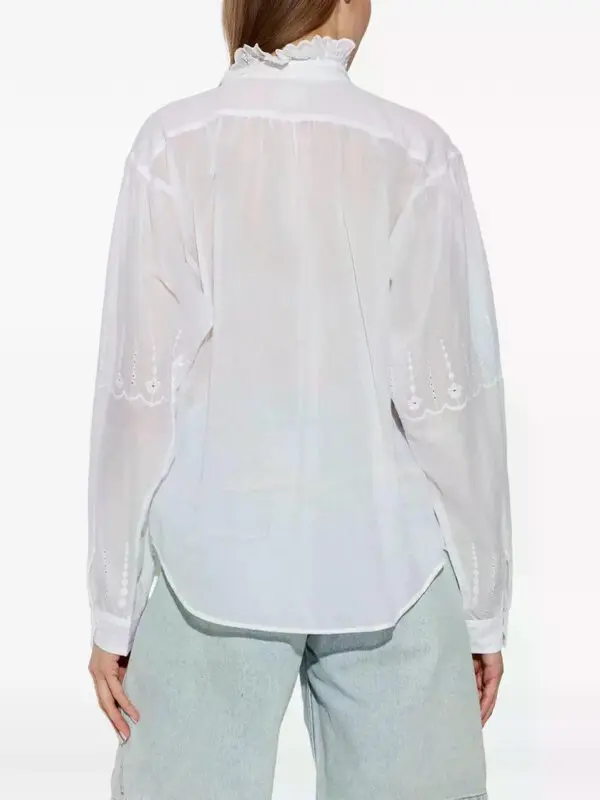 MARANT ETOILE Ruffled Broderie Anglaise Shirt
