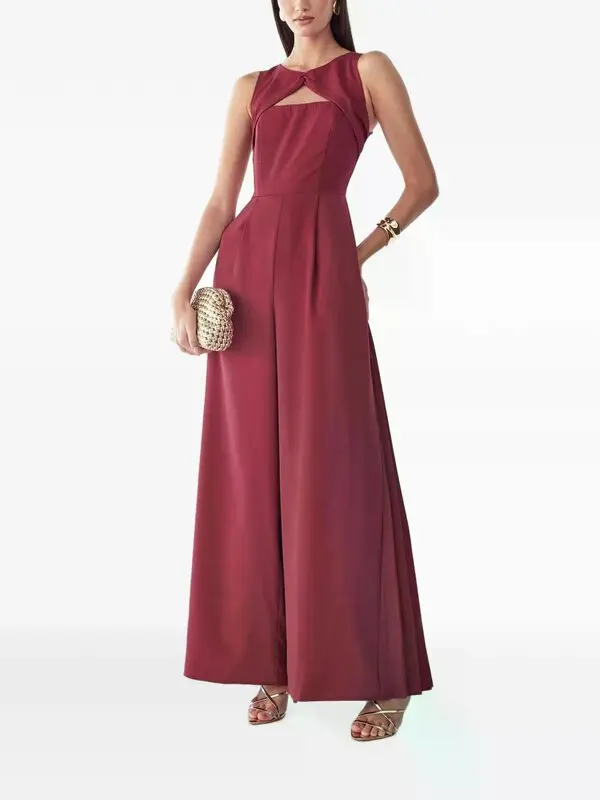 BWLDR Cut-out Wide-leg Jumpsuit - Red