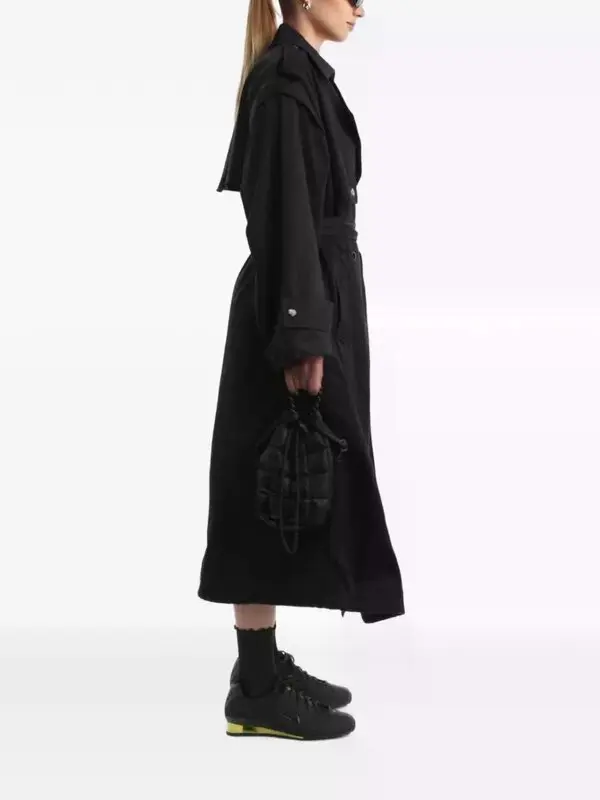 Nike Double-breasted Trench Coat - Black