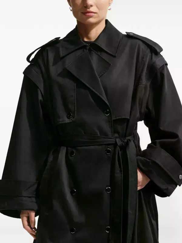 Nike Double-breasted Trench Coat - Black