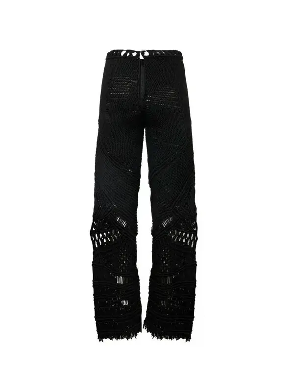 Alberta Ferretti Crochet-mesh Trousers