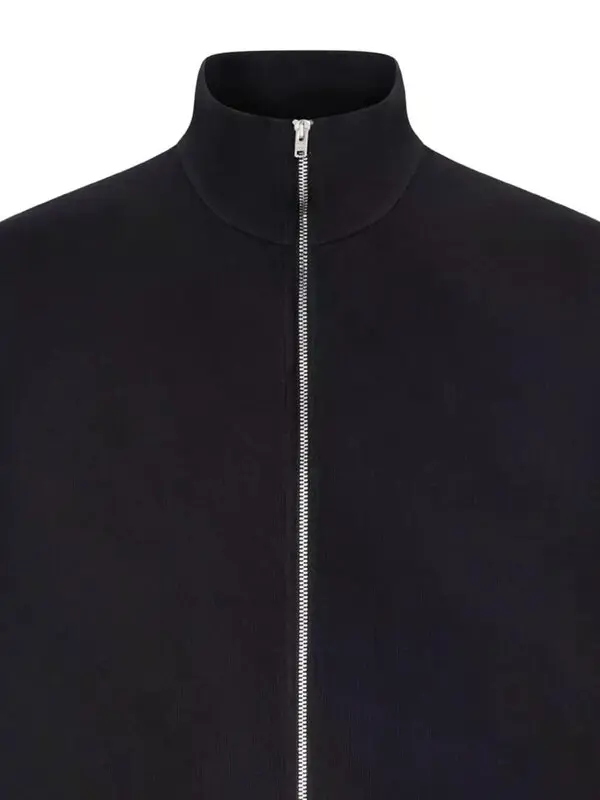 Our Legacy Shrunken Zip-up Funnel-neck Sweater - Black