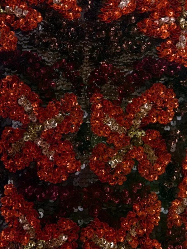 P.a.r.o.s.h Sequin-embellished Floral-pattern Top