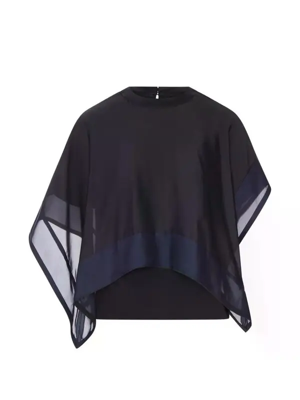 Sacai Chiffon-overlay Shirt
