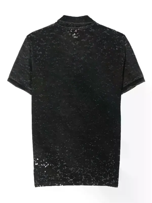 DIESEL® Logo-print Distressed Polo Shirt