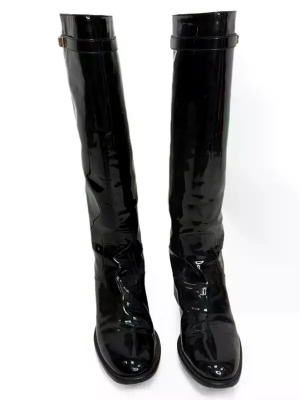 Fendi 2010s Buckle Detail Riding Boots