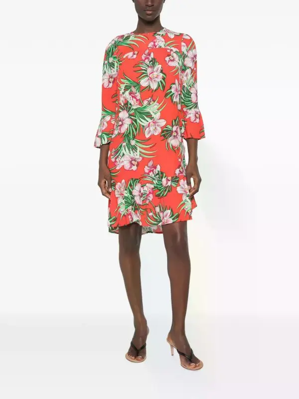 MARCO BOLOGNA Floral-print Ruffled Mini Dress