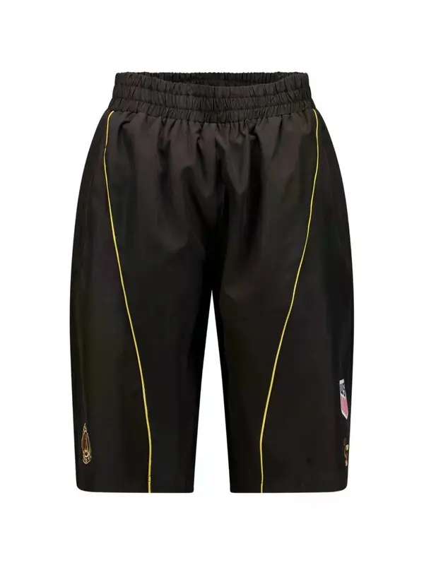 Wish Piping-detail Logo-patch Shorts