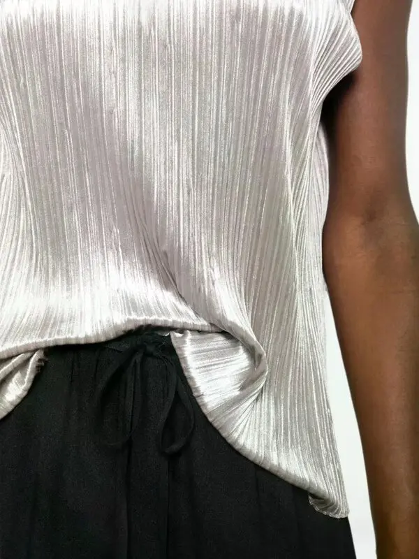 FORTE_FORTE Plissé-effect Sleeveless Top