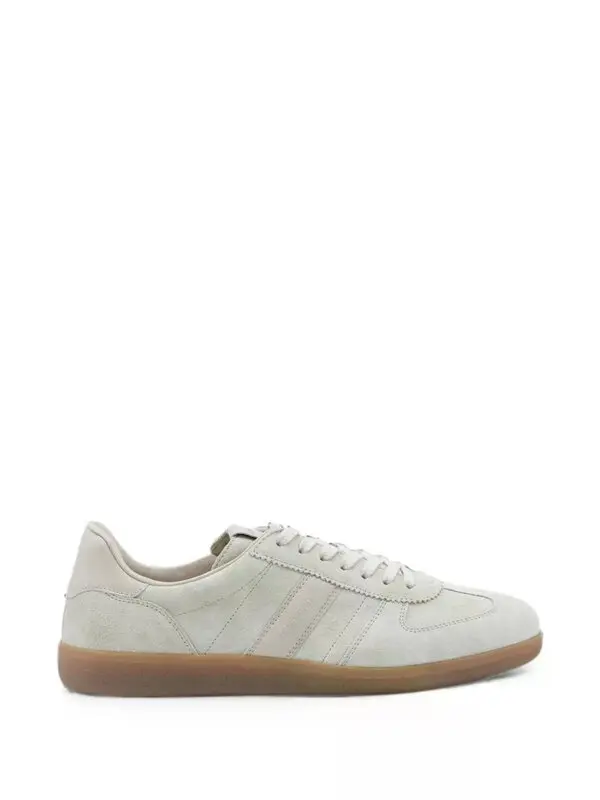 TOM FORD Logo-print Suede Sneakers - Neutrals