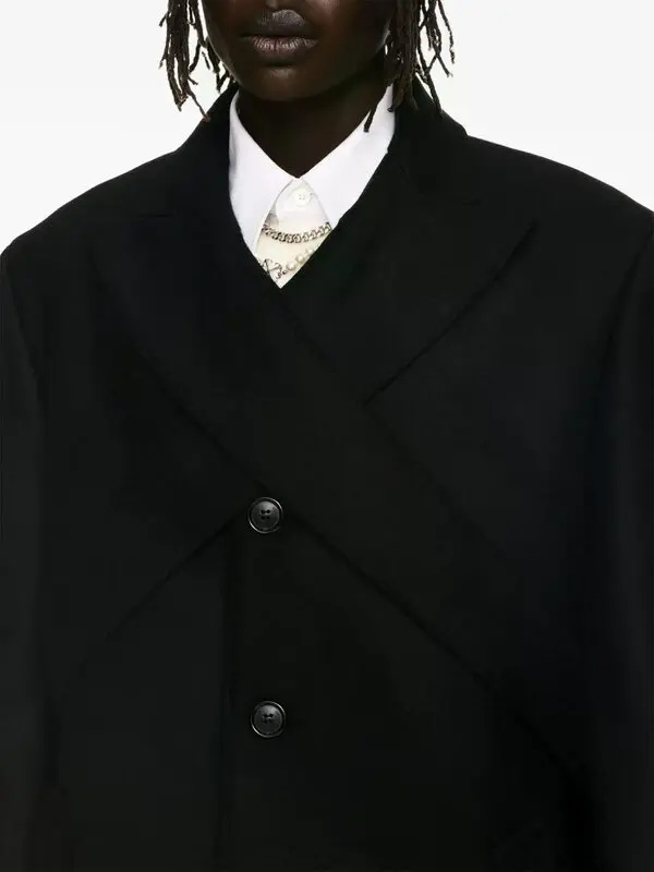 Off-White Crossed Single-breasted Coat