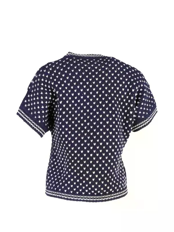 Loro Piana Intarsia-knit Heart-print Top