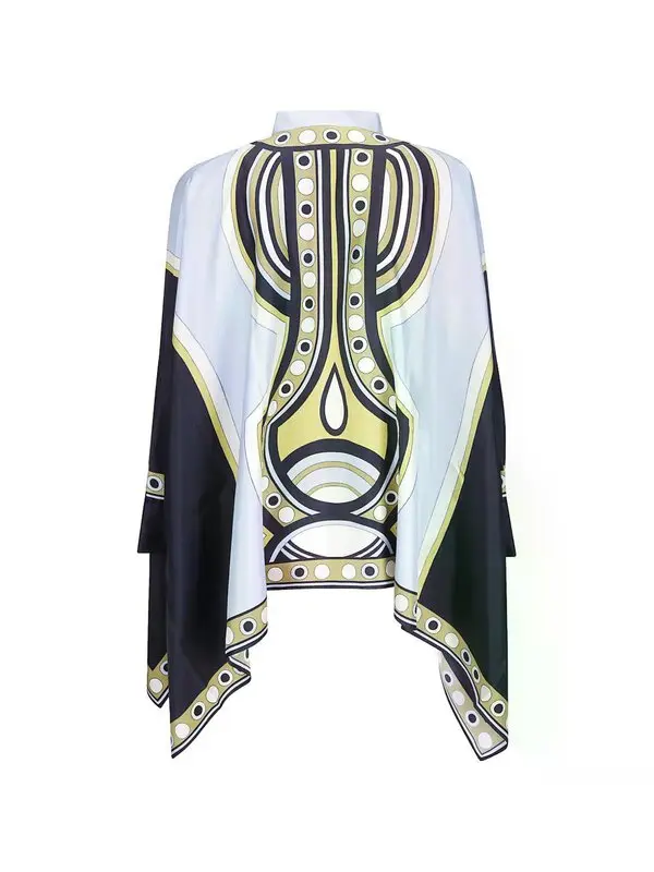 La DoubleJ Foulard Geometric-print Shirt - Blue