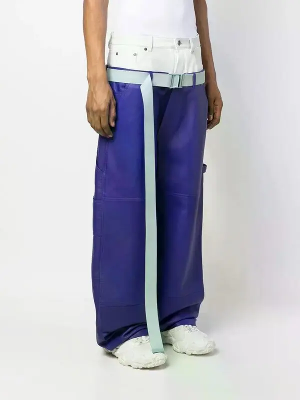 Off-White Double Over Leather Trousers