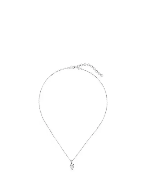 YOJ Heart-pendant Cable-link Necklace - Silver