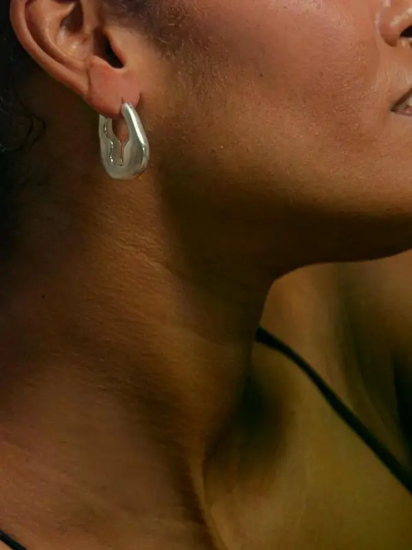 YOJ Luna Drop Earrings - Silver