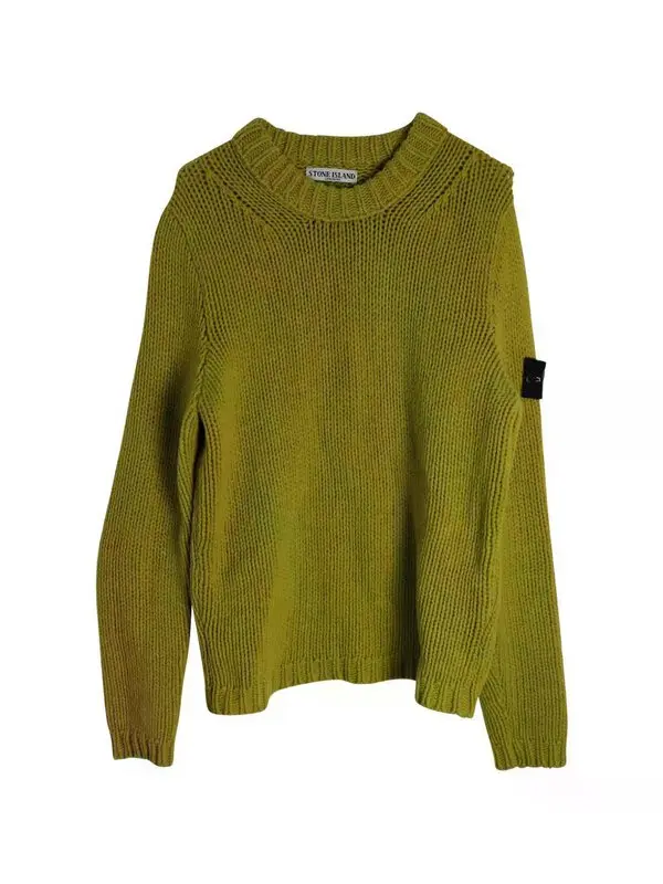 Stone Island Chunky-knit Crew-neck Sweater - Yellow