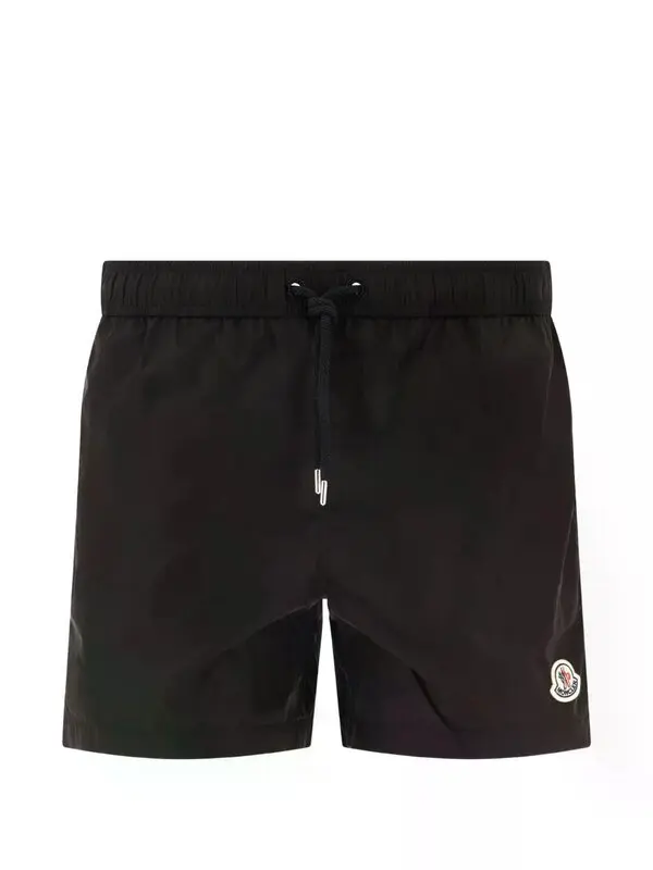 Moncler Logo-patch Swim Shorts - Black