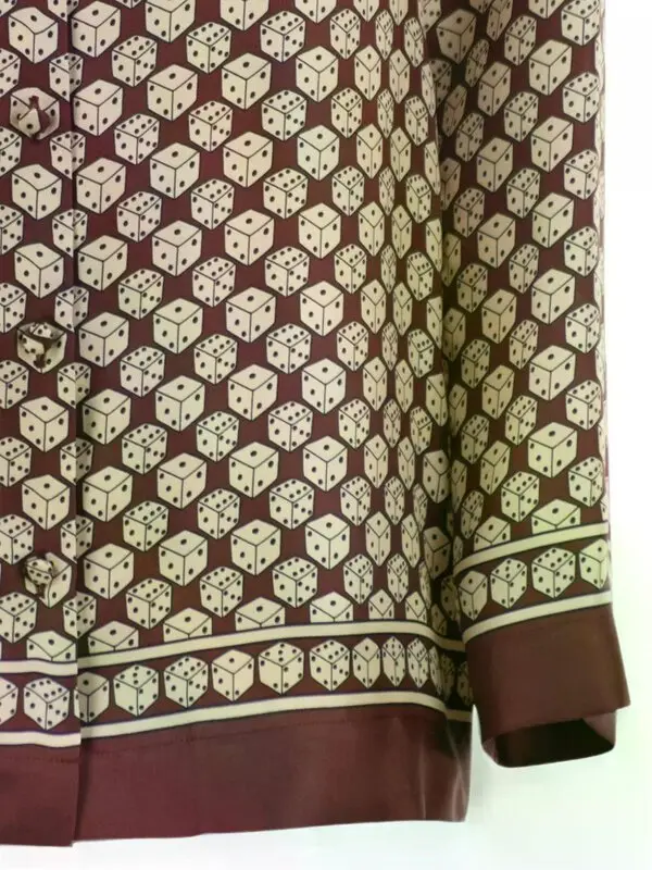 Max Mara Dice-print Silk Shirt