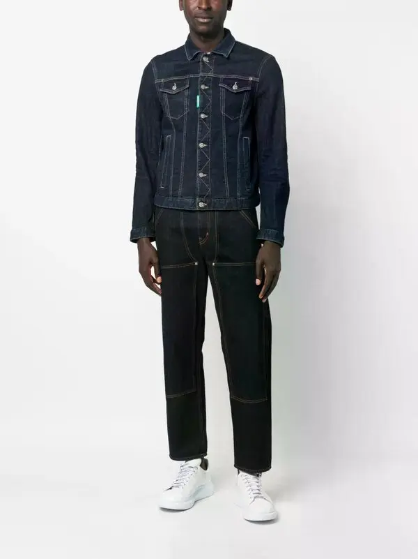 Dsquared2 Embroidered-slogan Denim Jacket