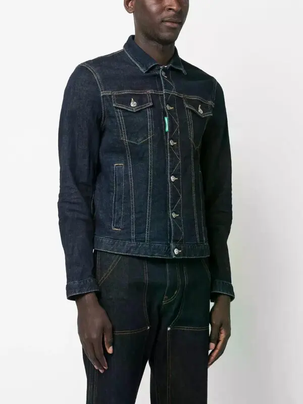 Dsquared2 Embroidered-slogan Denim Jacket