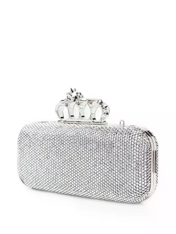 Alexander McQueen Long Knuckle Crystal-embellished Clutch Bag