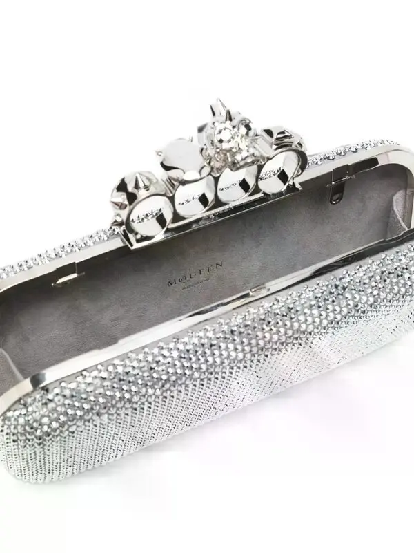 Alexander McQueen Long Knuckle Crystal-embellished Clutch Bag