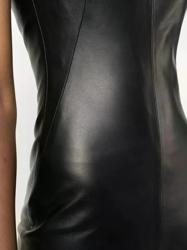 Off-White Leather Mini Dress