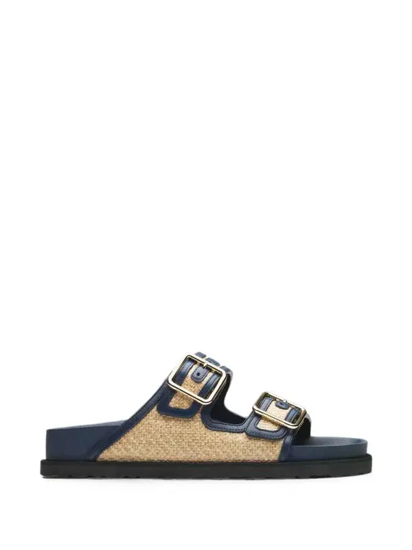 BIRKENSTOCK 1774 Arizona Raffia Sandals - Blue