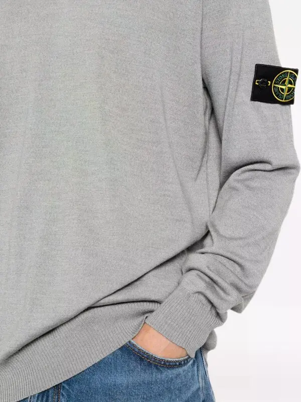 Stone Island Logo-patch Crew Neck Sweater