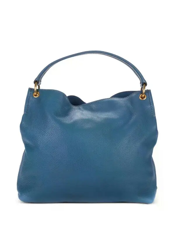 Prada Large Vitello Daino Logo-embossed Tote Bag