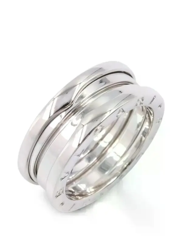 BVLGARI 2010s B-zero1 Engraved-logo Ring