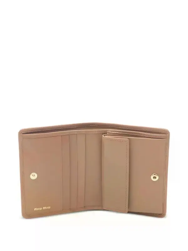 Miu Miu 2020s Quilted Bi-fold Wallet - Brown